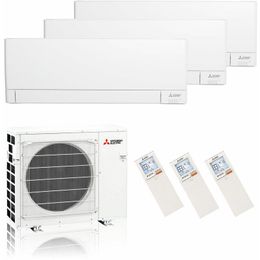 Electric Klimaanlage Standard Wandgerät Multisplit Set mit 3 Innengeräten 3 x 2,5 kW - Weiß - Mitsubishi