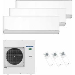 Klimaanlage Etherea Multisplit Set mit 3 Innengeräten 2 x 2,5 kW + 5,0 kW Mattweiß - Mattweiß - Panasonic