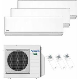 Panasonic - Klimaanlage Etherea Multisplit Set mit 3 Innengeräten 2 x 2,5 kW + 3,5 kW Mattweiß - Mattweiß