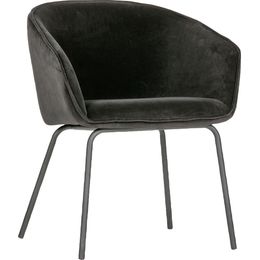 Esszimmerstuhl Woood "SIENS" Stühle Gr. B/H/T: 63 cm x 75 cm x 62 cm, 2 St., Metall, schwarz (schwarz, schwarz) Küchenstühle