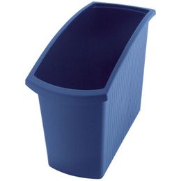 Proregal-betriebsausstattung Zum Besten Preis - Rechteckiger Kunstoff Papierkorb 18 Liter, HxBxT 34,5x19,4x45cm Blau - Blau