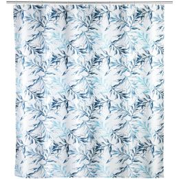 Anti-Schimmel Duschvorhang Catala, Textil (Polyester), 180 x 200 cm, wasserabweisend, waschbar, Blau, Polyester mehrfarbig - blau - Wenko