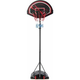Costway Basketballständer 170-230 cm höhenverstellbar, Basketballkorb mit Ständer & 2 Rädern & 2 Allwetternetz, Korbanlage für Kinder, Erwachsene, mobiles