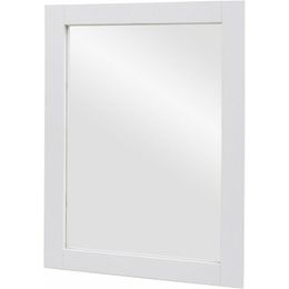 Neuwertig] Wandspiegel HHG 631, Badezimmer Badspiegel Spiegel Badmöbel, MVG-zertifiziert 72x52cm weiß - white