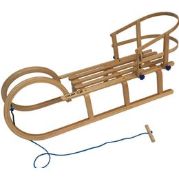 Colint Hörnerrodel Hörner 110 mit Holzlehne und Leine (Set, 3-tlg), beige