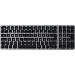 Satechi Aluminium BT Backlit Keyboard Slim German Tastatur, grau