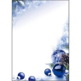 Sigel Weihnachtsbriefpapier Blue Harmony Motiv DIN A4 90 g/qm 100 Blatt