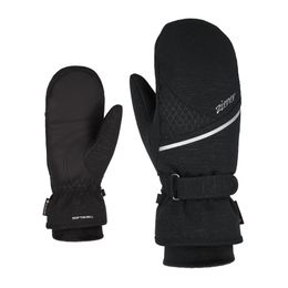 Fäustlinge Ziener "KIANI GTX +Gore plus warm MITTEN" Gr. 7, schwarz (black) Damen Handschuhe Fäustlinge