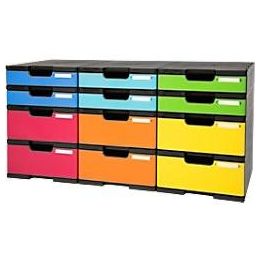 Exacompta Schubladenbox Kunststoff Mehrfarbig