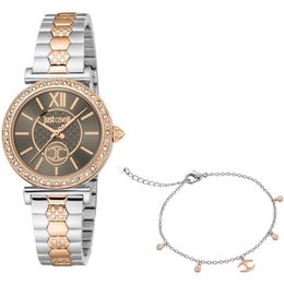 Quarzuhr JUST cavalli time "Varenna, JC1L273M0095" Armbanduhren goldfarben (silberfarben, roségoldfarben) Damen Quarzuhren