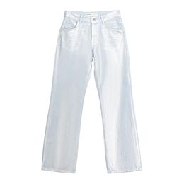 Bershka Jeans Damen Gr&ouml;&szlig;e 25/26 pastellblau / silber