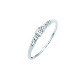Elli DIAMONDS Ring 'Verlobungsring Diamanten' Damen Gr&ouml;&szlig;e 54 silber / wei&szlig;