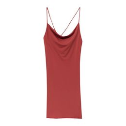 Pull&Bear Pull&Bear Kleid Damen Größe 34 dunkelrot