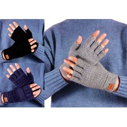 Lycille Strickhandschuhe elegante und weiche Handstulpen für Männer aus Acrylgarn Einheitsgröße (Set) atmungsaktiv