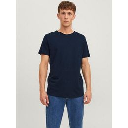 Jack & Jones Jack & Jones T-Shirt Basic T-Shirt Rundhals Kurzarm JJEBASHER 5979 in Navy