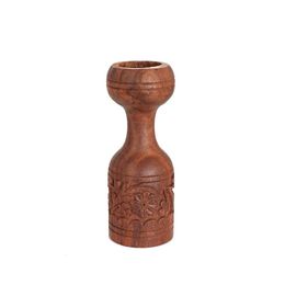 NKlaus Kerzenständer Sheeshamholz Kerzenständer 15cm Hoch Kerzen Bis Ø, braun, 15cm - 4028