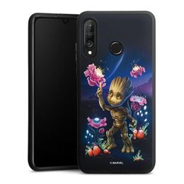 DeinDesign Handyhülle Guardians Of The Galaxy Baby Groot Marvel Baby Groot Flowers, Huawei P30 Lite Silikon Hülle Premium Case Handy Schutzhülle