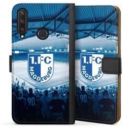 DeinDesign Handyhülle 1. FC Magdeburg Stadion 1. FCM 1.FCM Arena, Huawei Y6p Hülle Handy Flip Case Wallet Cover Handytasche Leder, schwarz