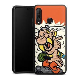DeinDesign Handyhülle Asterix Vintage Kindheit Astérix Vintage, Huawei P30 Lite Premium Silikon Hülle Premium Case Handy Schutzhülle, schwarz