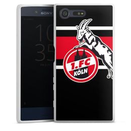 DeinDesign Handyhülle 1. FC Köln Offizielles Lizenzprodukt Colour Stripes 1.FC, Sony Xperia X Compact Silikon Hülle Bumper Case Handy Schutzhülle