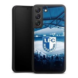 DeinDesign Handyhülle 1. FC Magdeburg Stadion 1. FCM 1.FCM Arena, Samsung Galaxy S22 Silikon Hülle Premium Case Handy Schutzhülle, schwarz