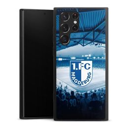 DeinDesign Handyhülle 1. FC Magdeburg Stadion 1. FCM 1.FCM Arena, Samsung Galaxy S22 Ultra Silikon Hülle Premium Case Handy Schutzhülle, schwarz