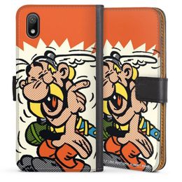DeinDesign Handyhülle Asterix Vintage Kindheit Astérix Vintage, Huawei Y5 (2019) Hülle Handy Flip Case Wallet Cover Handytasche Leder, schwarz