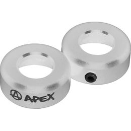 Apex Fahrradlenker schraubbare Alu Barends Endkappen Silber, silberfarben, Silber (Polished)