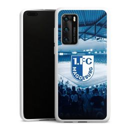 DeinDesign Handyhülle 1. FC Magdeburg Stadion 1. FCM 1.FCM Arena, Huawei P40 Silikon Hülle Bumper Case Handy Schutzhülle, weiß