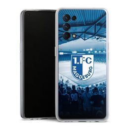 DeinDesign Handyhülle 1. FC Magdeburg Stadion 1. FCM 1.FCM Arena, Oppo Find X3 lite Silikon Hülle Bumper Case Handy Schutzhülle, weiß, transparent