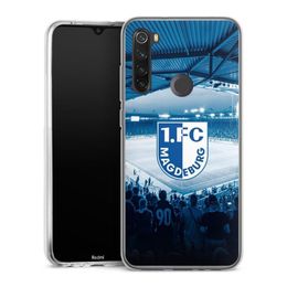 DeinDesign Handyhülle 1. FC Magdeburg Stadion 1. FCM 1.FCM Arena, Xiaomi Redmi Note 8T Silikon Hülle Bumper Case Handy Schutzhülle, weiß, transparent