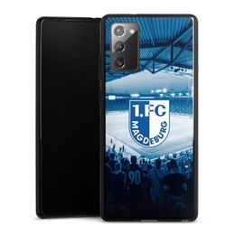 DeinDesign Handyhülle 1. FC Magdeburg Stadion 1. FCM 1.FCM Arena, Samsung Galaxy Note 20 Silikon Hülle Bumper Case Handy Schutzhülle, schwarz