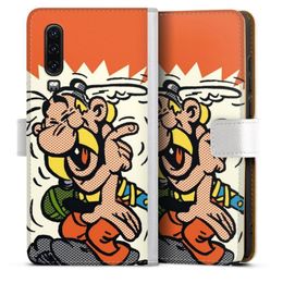DeinDesign Handyhülle Asterix Vintage Kindheit Astérix Vintage, Huawei P30 Hülle Handy Flip Case Wallet Cover Handytasche Leder, weiß