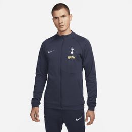 Tottenham Hotspur Academy Pro Nike Strick-Fußballjacke mit durchgehendem Reißverschluss für Herren - Blau
