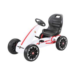 Actionbikes Motors Kinder Pedal Go Kart Abarth FS595 Lizenziert (Weiß)