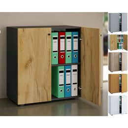 Vcm Aktenschrank mit Dreht&uuml;ren Lona 2 F&auml;cher