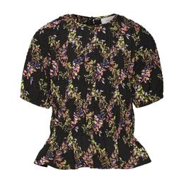 Vero Moda GIRL - Kurzarm-Bluse VMLOVA in black, Gr.116