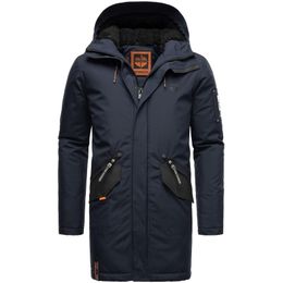 STONE HARBOUR Herren Modischer Wintermantel Winterparka mit Teddyfell Futter Ragaan