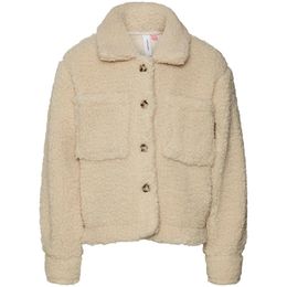 Vero Moda GIRL - Teddy-Jacke VMLUCA in oatmeal, Gr.116