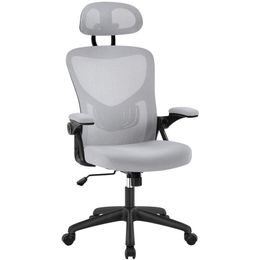 Yaheetech - Ergonomischer Bürostuhl Schreibtischstuhl Drehstuhl Höhenverstellbarer Arbeitsstuhl Chefsessel mit Einstellbarer Rückenlehne, Armlehnen
