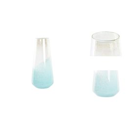 Bigbuy Dekovase Vase DKD Home Decor Glas Blau Mediterraner 20 x 20 x 46 cm