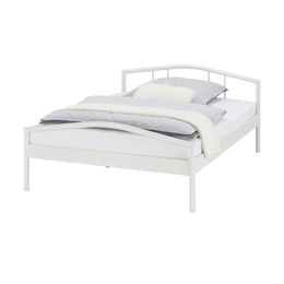 Möbel Kraft Metallbett - weiß - Materialmix - 147 cm - 80 cm - Möbel Kraft