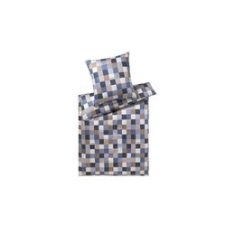 JOOP! Mako Satin Bettwäsche Mosaic - blau - 100% Baumwolle - 135 cm - Möbel Kraft