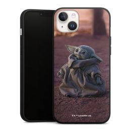 DeinDesign iPhone 14 Handy Premium Silikon H&uuml;lle Handyh&uuml;lle schwarz Case The Child Star Wars Baby Yoda Silikon Premium Case