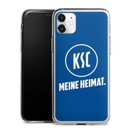 DeinDesign iPhone 11 Handy Slim Case Silikon Handyh&uuml;lle transparent H&uuml;lle extra d&uuml;nn Karlsruher Sc Statement Ksc Silikon Slim Case