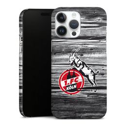 DeinDesign iPhone 14 Pro Max Handy Premium Case Smartphone Handyh&uuml;lle Schutzh&uuml;lle matt 1. Fc K&ouml;ln Wooden Look Official Licensed Product Premium Case