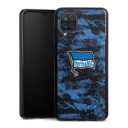 DeinDesign Galaxy A12 Handy Silikon H&uuml;lle Case schwarz Handyh&uuml;lle Hertha Bsc Flag Logo