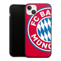 DeinDesign iPhone 14 Handy Premium Silikon H&uuml;lle Handyh&uuml;lle schwarz Case Official Licensed Product Fcb Fc Bayern M&uuml;nchen Silikon Premium Case