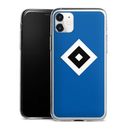 DeinDesign iPhone 11 Handy Slim Case Silikon Handyh&uuml;lle transparent H&uuml;lle extra d&uuml;nn Logo Hamburger Sv Hsv Silikon Slim Case