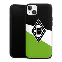DeinDesign iPhone 14 Handy Premium Silikon H&uuml;lle Handyh&uuml;lle schwarz Case Borussia M&ouml;nchengladbach Official Licensed Product Gladbach Silikon Premium Case